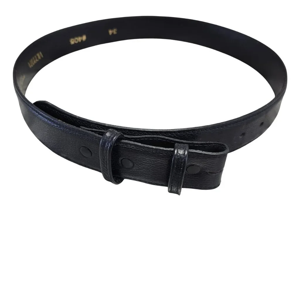 Vincenza | Accessories | Vincenza Italian Calf Skin Black Leather Belt ...